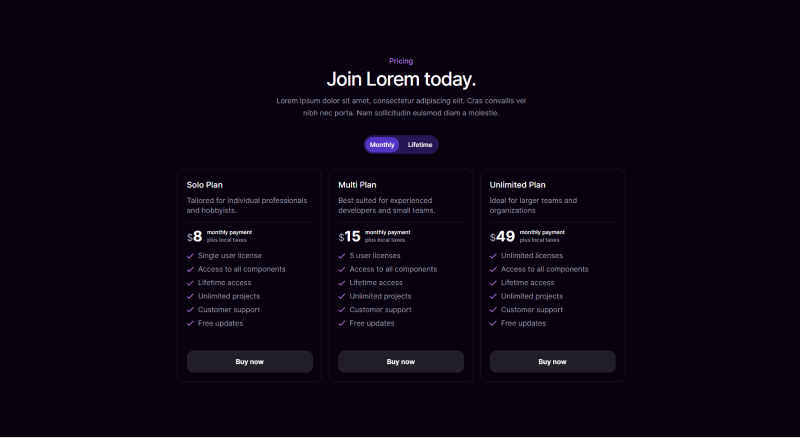 Pricing-001 (Template)